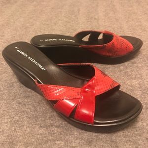 Athena Alexander | Shoes | Athena Alexander Red Mule Sandals Red | Poshmark